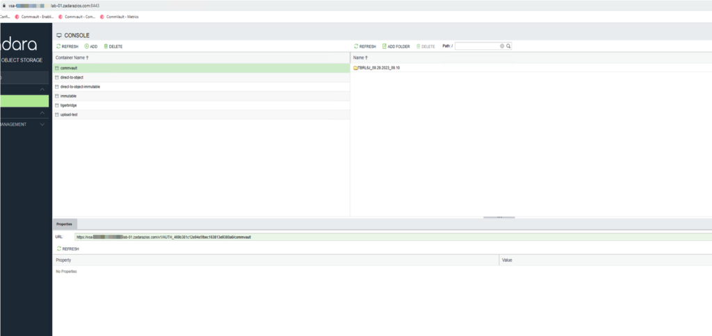 Commvault immutable (WORM) backups on Zadara Object Storage - Zadara