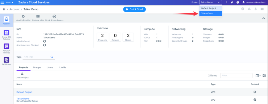 Establishing Your VPC Project on Zadara's zCompute Platform - Zadara